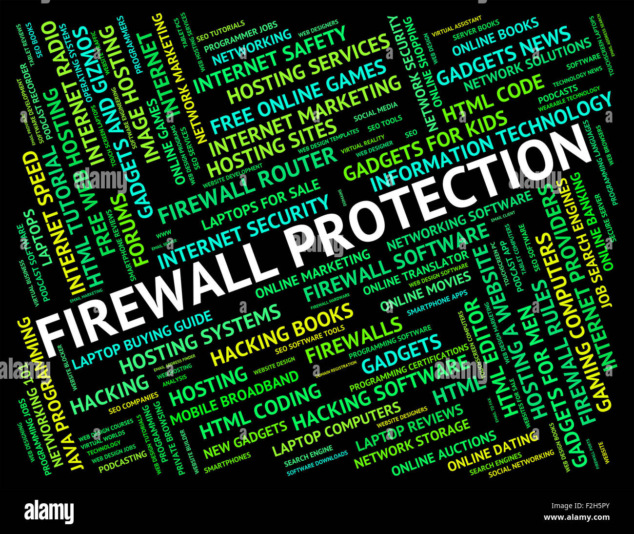 Firewall Protection Meaning No Access And Word Stock Photo - Alamy