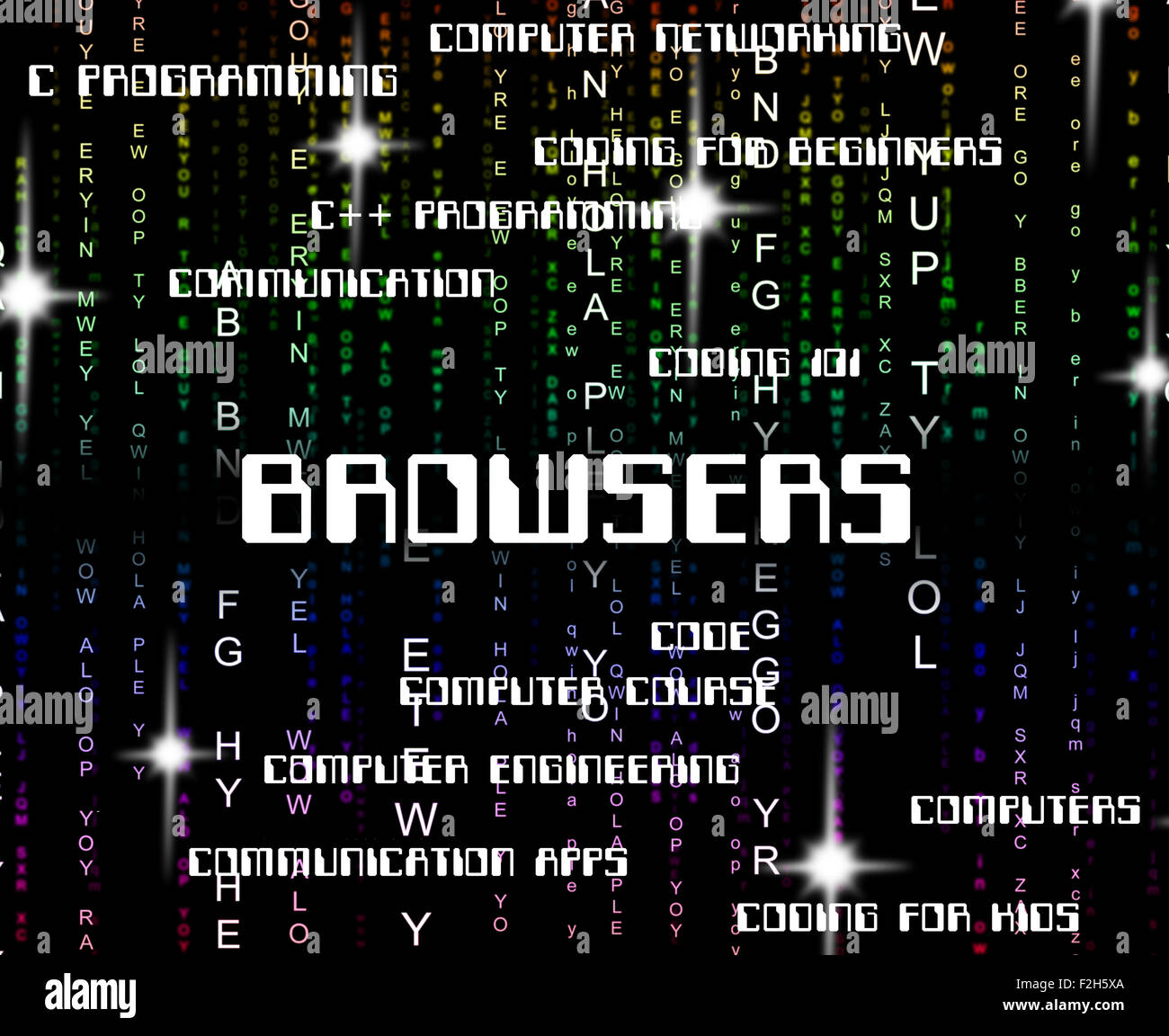 Browsers Word Indicating Browsing Computers And Words Stock Photo - Alamy