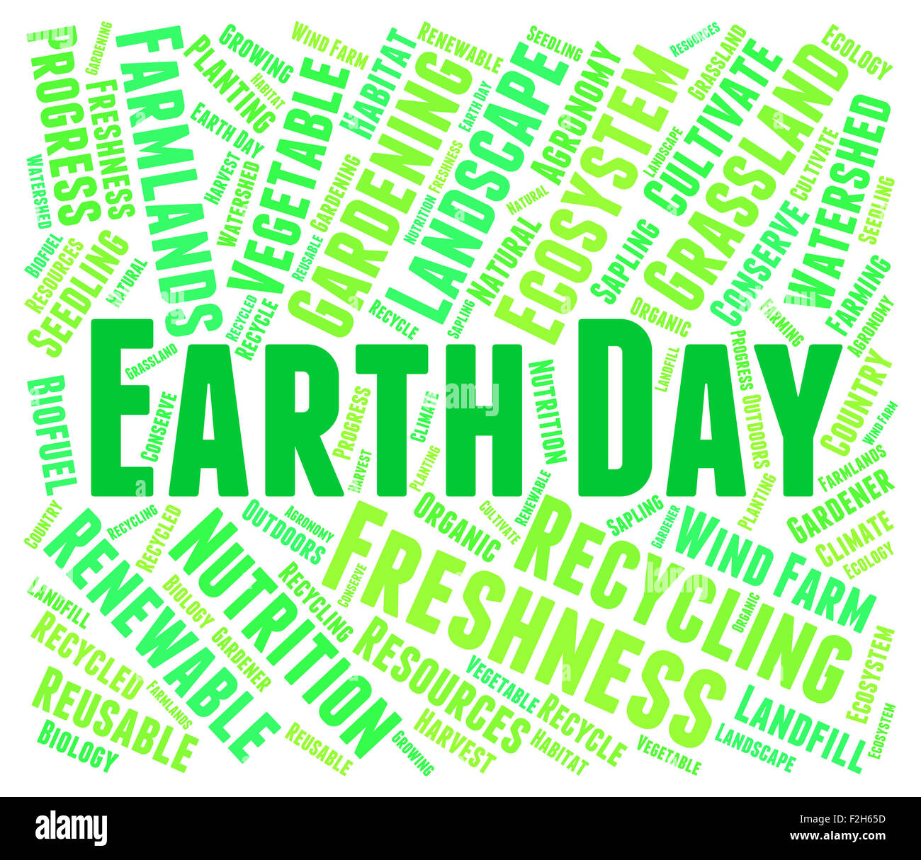Earth Day Showing Go Green And Word Stock Photo - Alamy