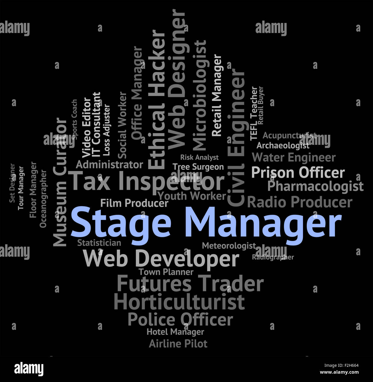 Stage Manager Showing Live Event And Entertainment Stock Photo - Alamy