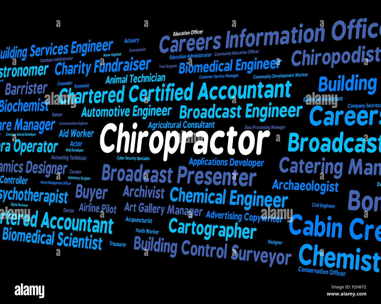 Chiropractor Job Showing Work Position And Chiropractic Stock Photo - Alamy