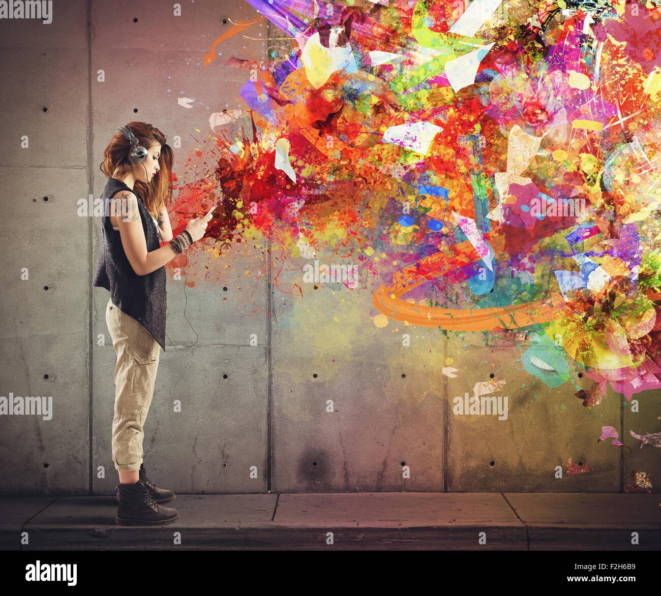 Music colour style Stock Photo - Alamy