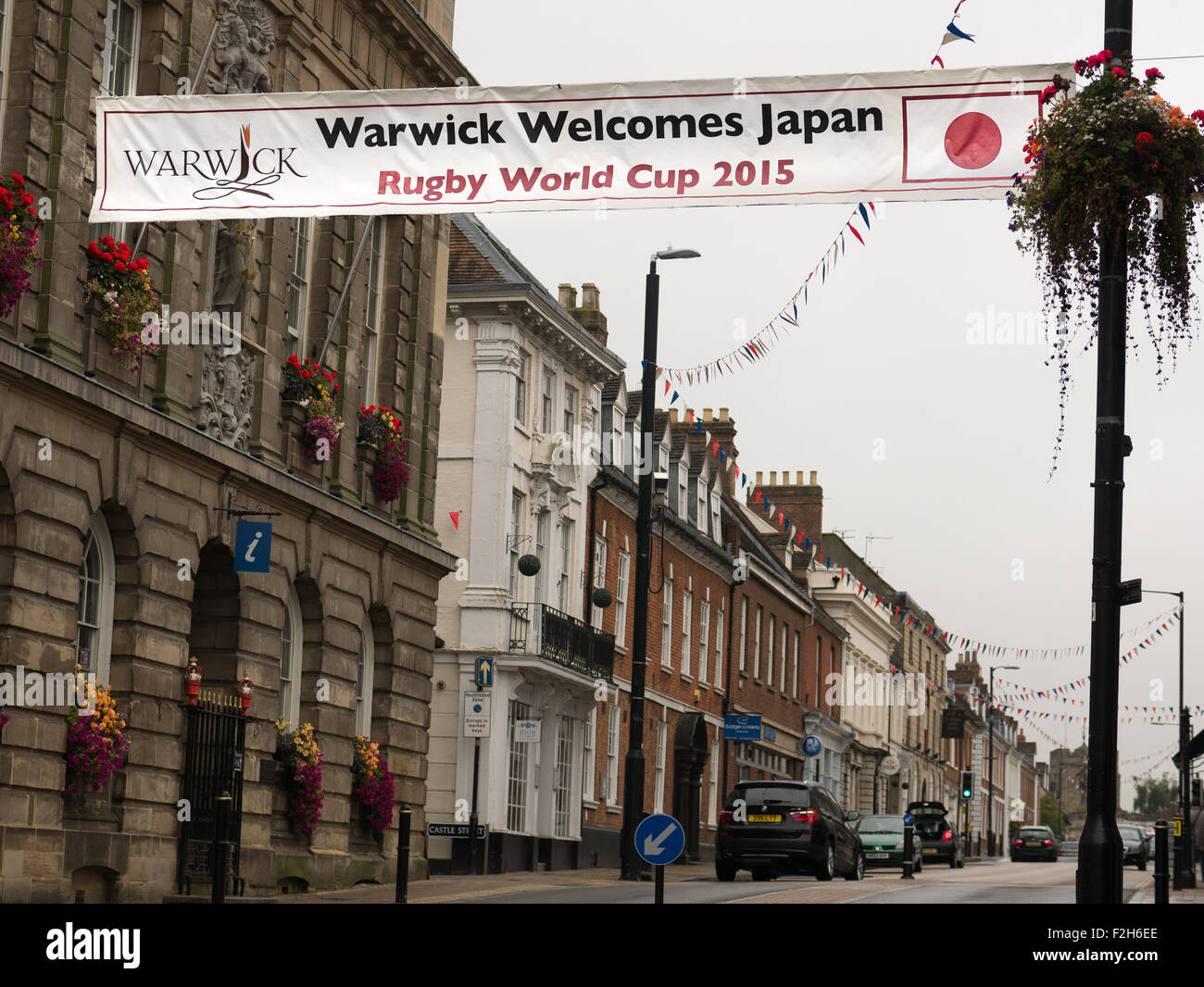 Welcome notice for the Japan rugby team and fans attending the rugby ...