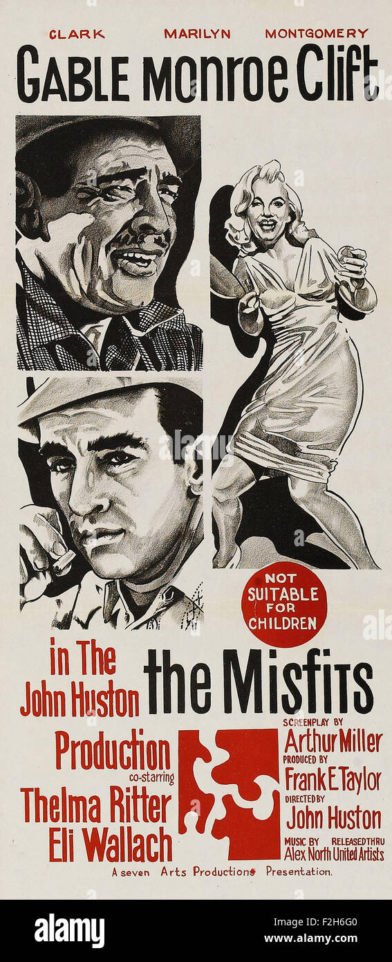 Misfits, The 02 - Movie Poster Stock Photo - Alamy