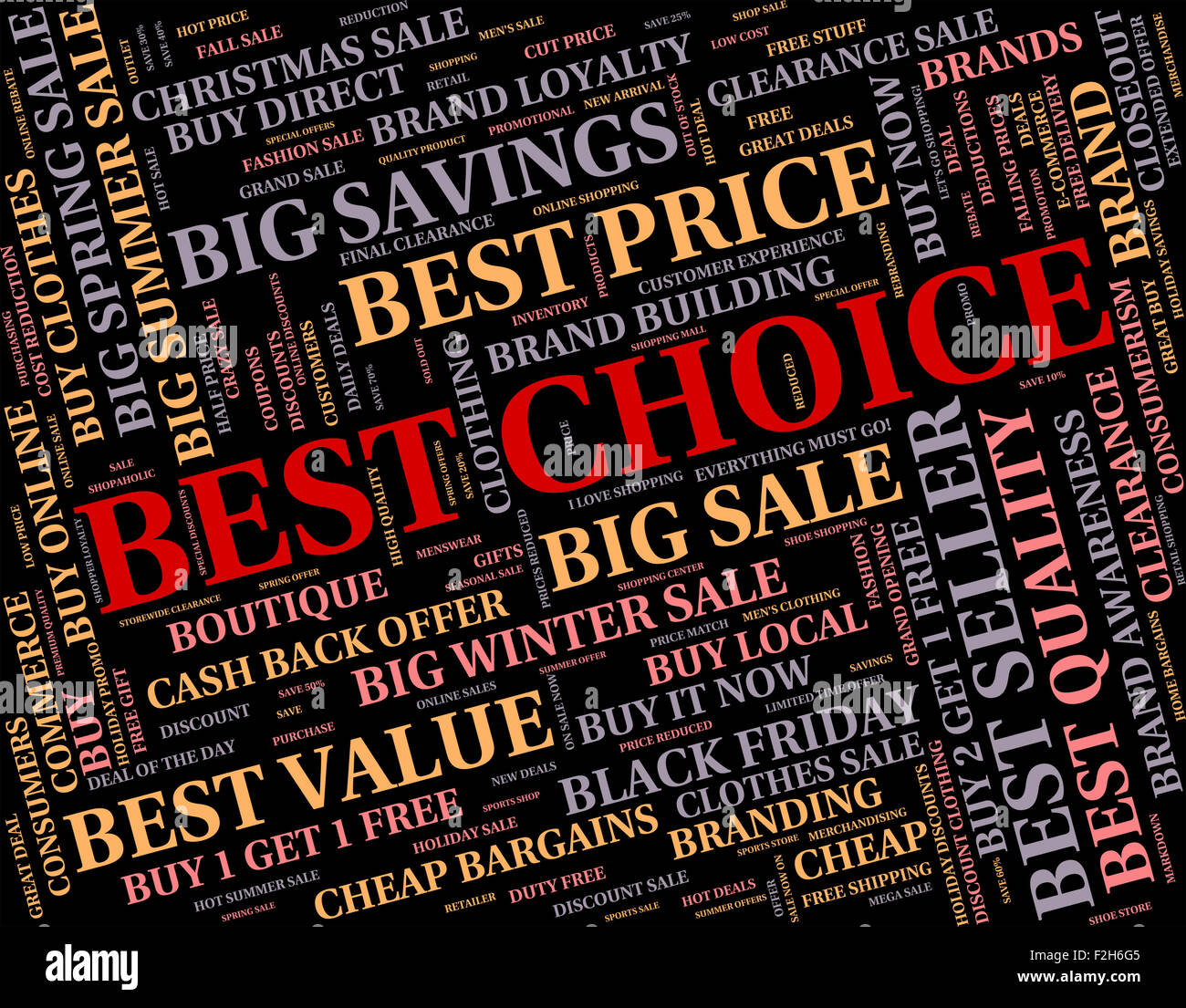 Best Choice Showing Number One And Words Stock Photo - Alamy