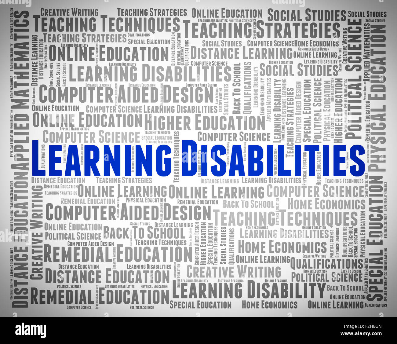 Learning Disabilities Words Representing Gifted Children And Train ...