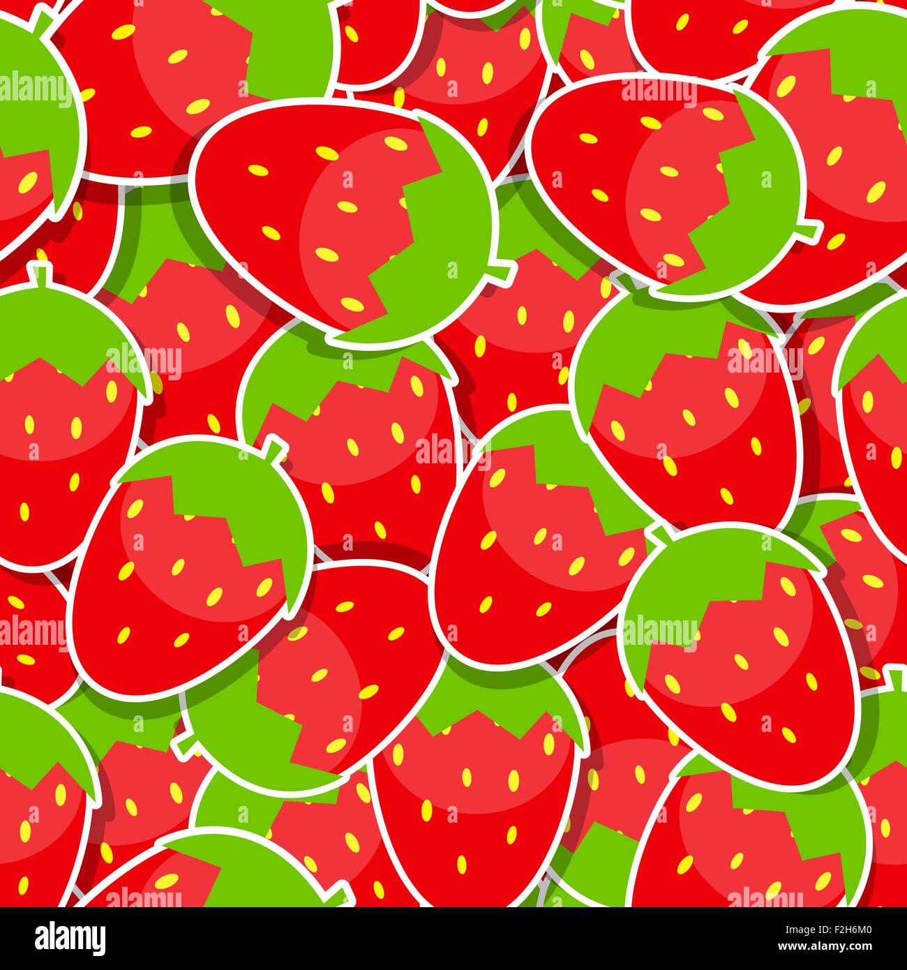 Seamless Pattern Background from Strawberry Vector Illustration Stock ...