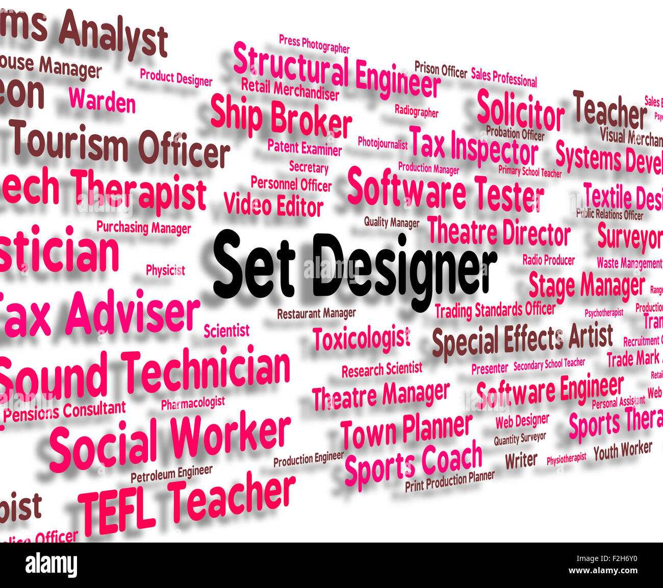 Set Designer Indicating Text Word And Designing Stock Photo - Alamy