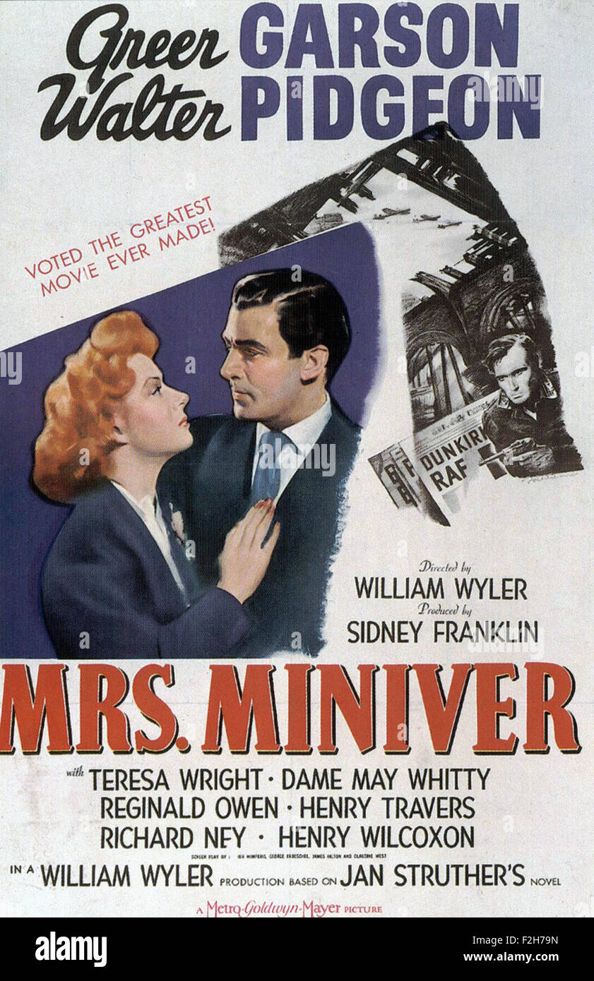 Mrs. Miniver 01 - Movie Poster Stock Photo - Alamy