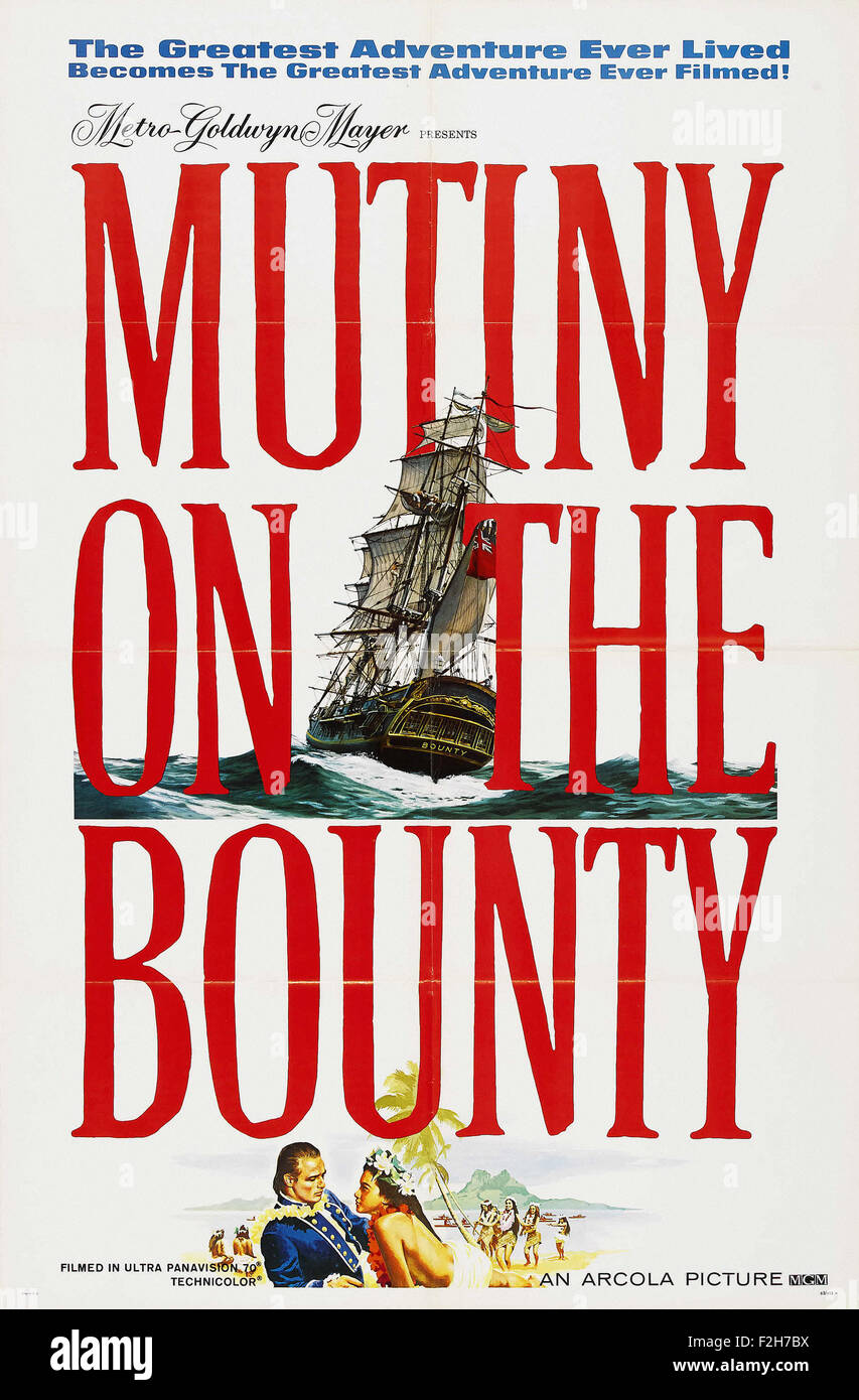 Mutiny on the Bounty (1962) 01 - Movie Poster Stock Photo - Alamy