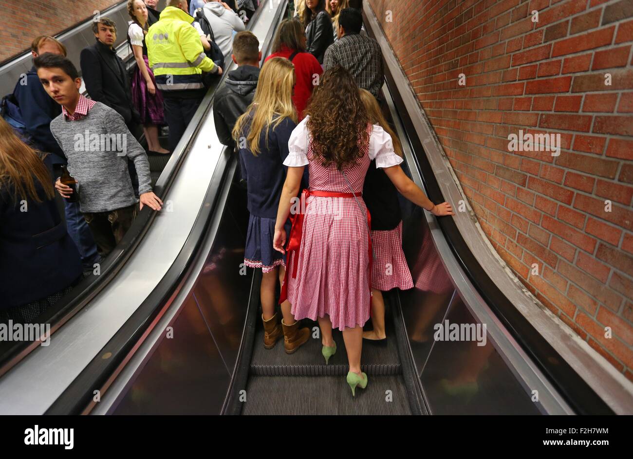 Visitors on escalator world hi-res stock photography and images - Alamy