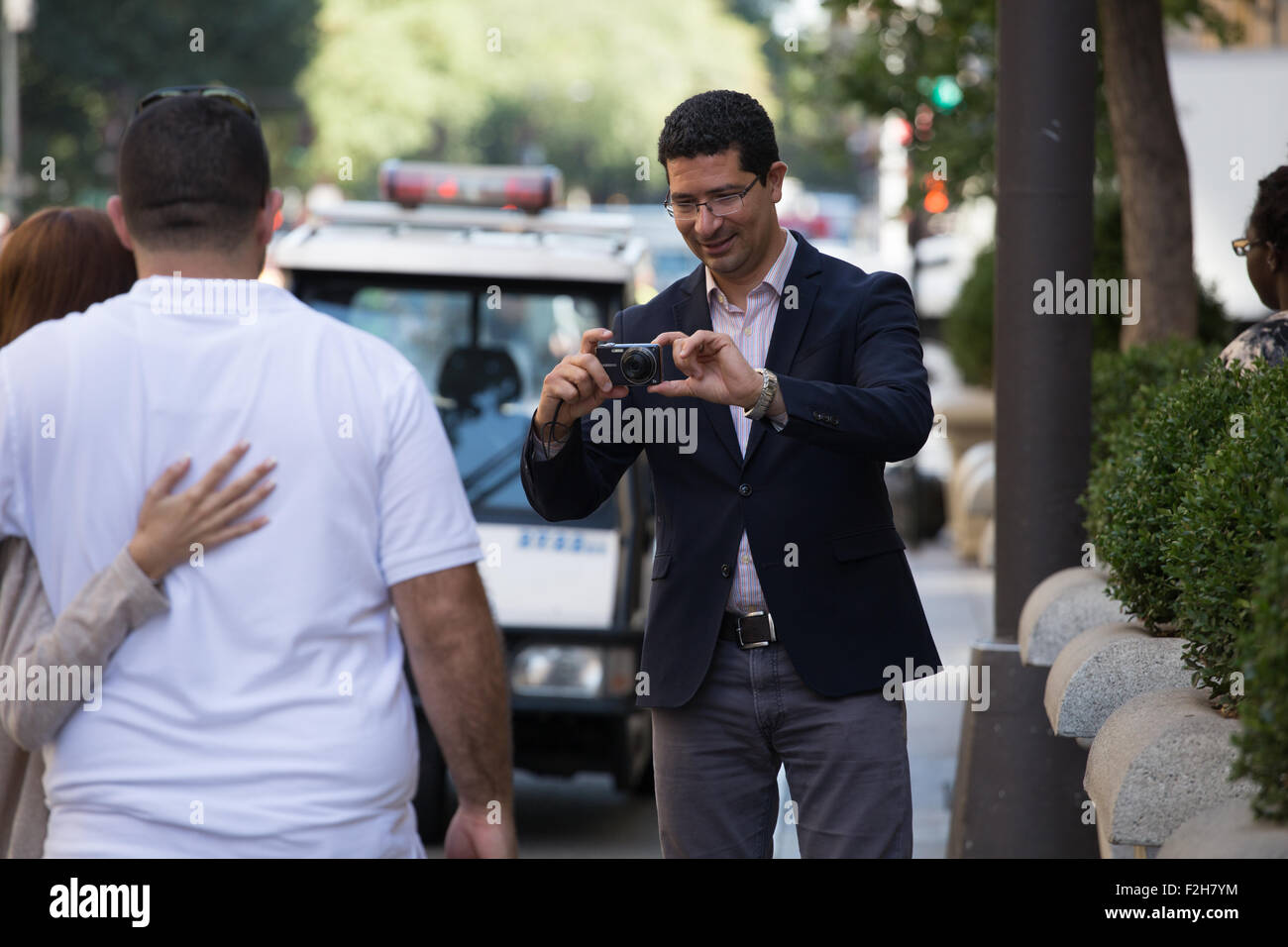 Reporter, Spanish, Rally, New York City, Phone, Picture, Man Stock ...