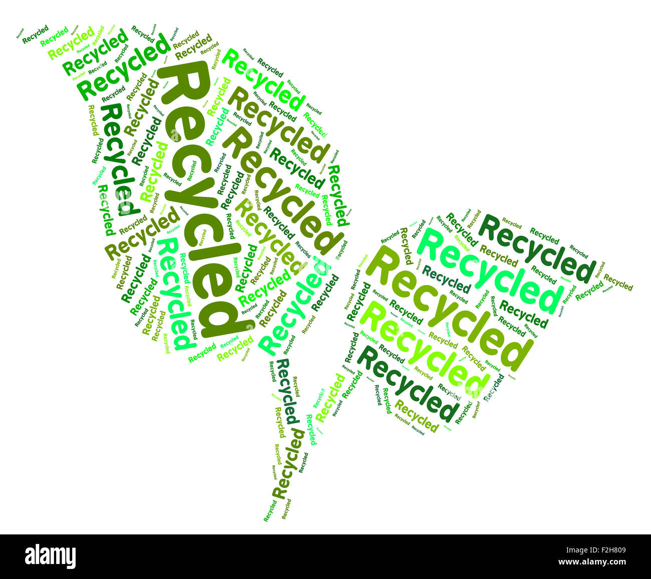 Recycled Word Representing Earth Friendly And Recyclable Stock Photo ...