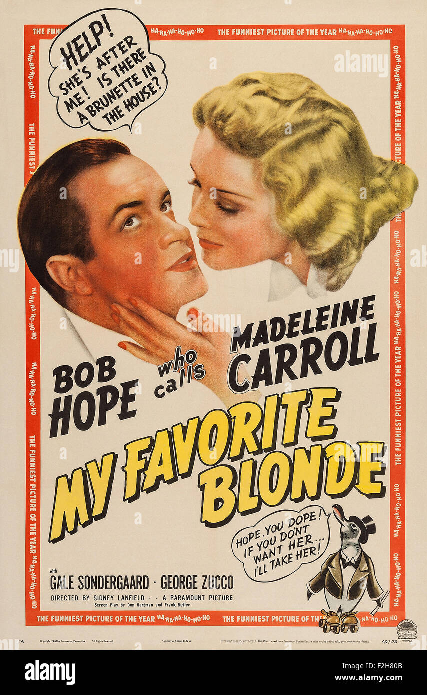 My Favorite Blonde 01 - Movie Poster Stock Photo - Alamy