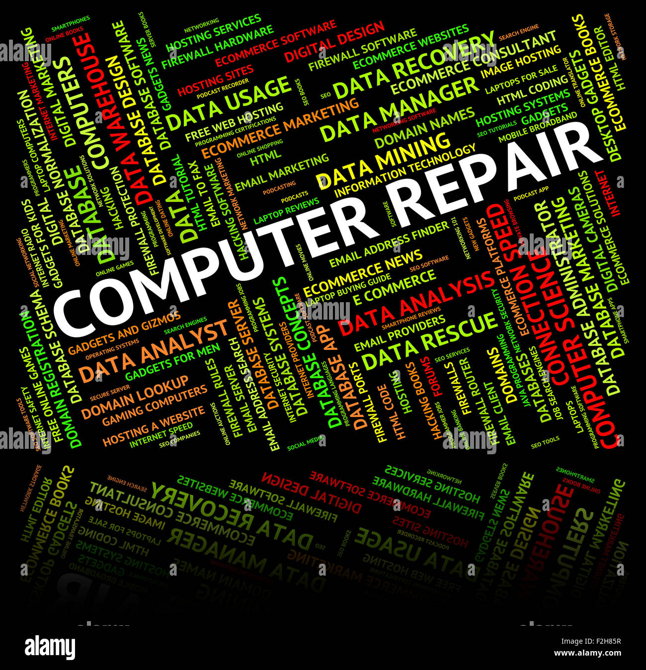 Computer Repair Representing Mend Recondition And Pc Stock Photo - Alamy