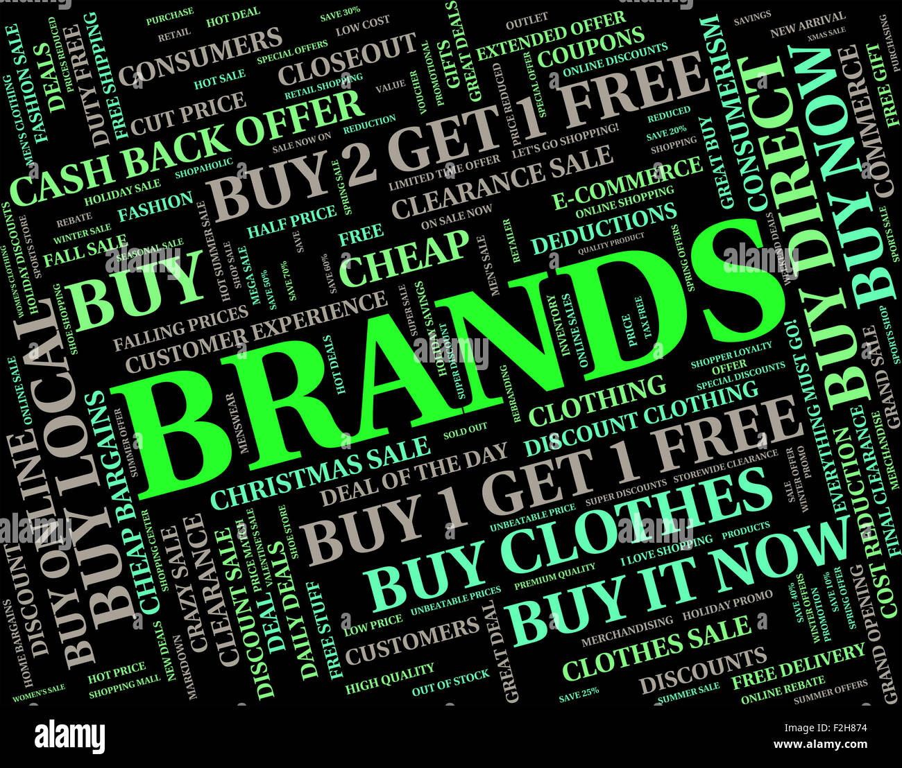 Brands Word Showing Line Branding And Words Stock Photo - Alamy