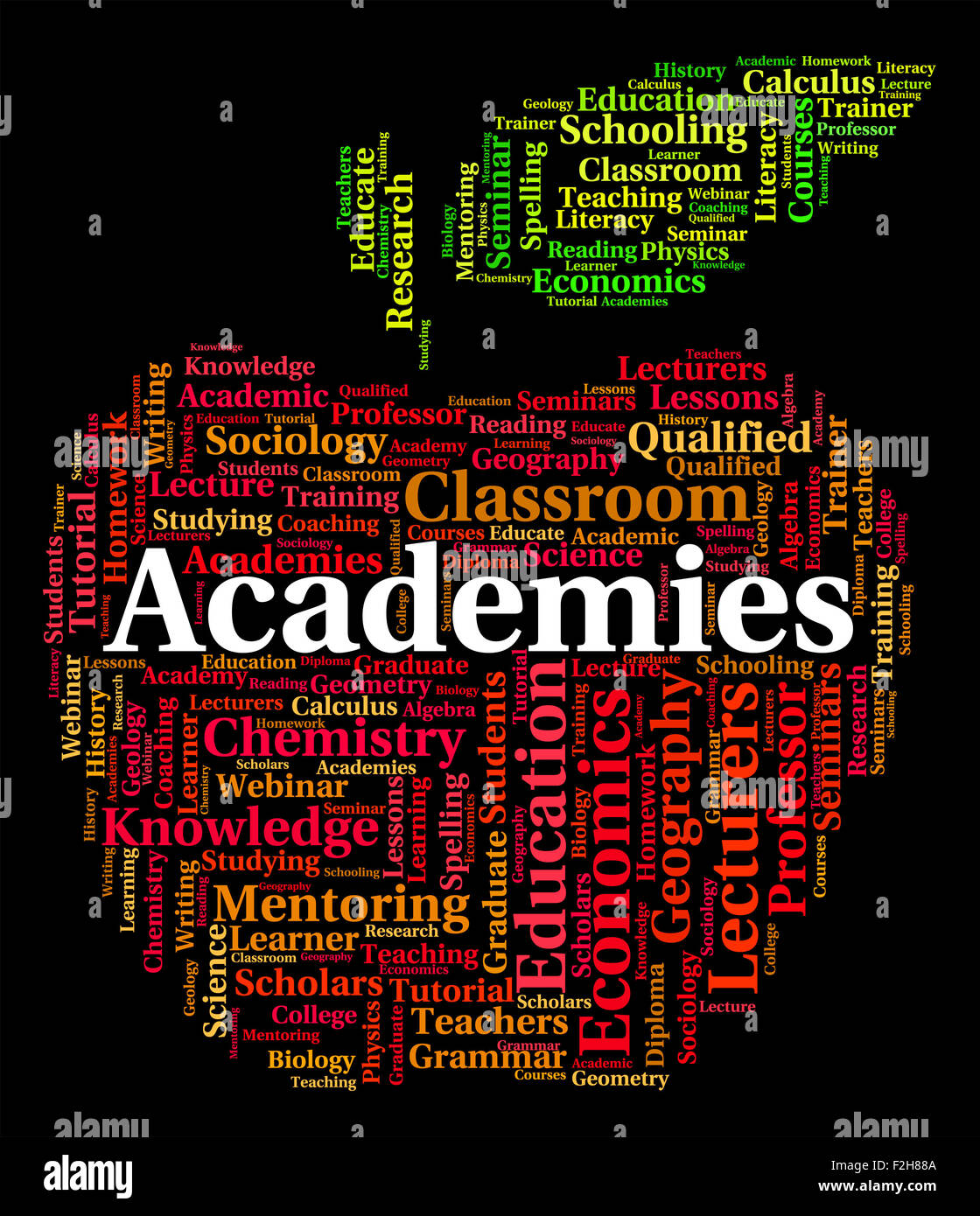 Academies Word Meaning Military Academy And Schools Stock Photo - Alamy