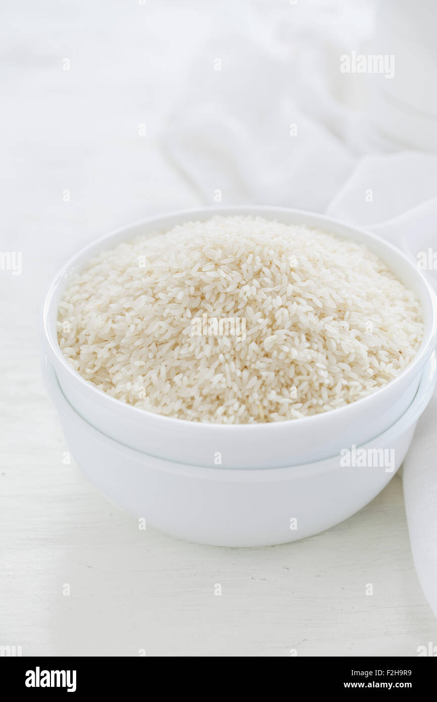 White rice in a bowl Stock Photo - Alamy