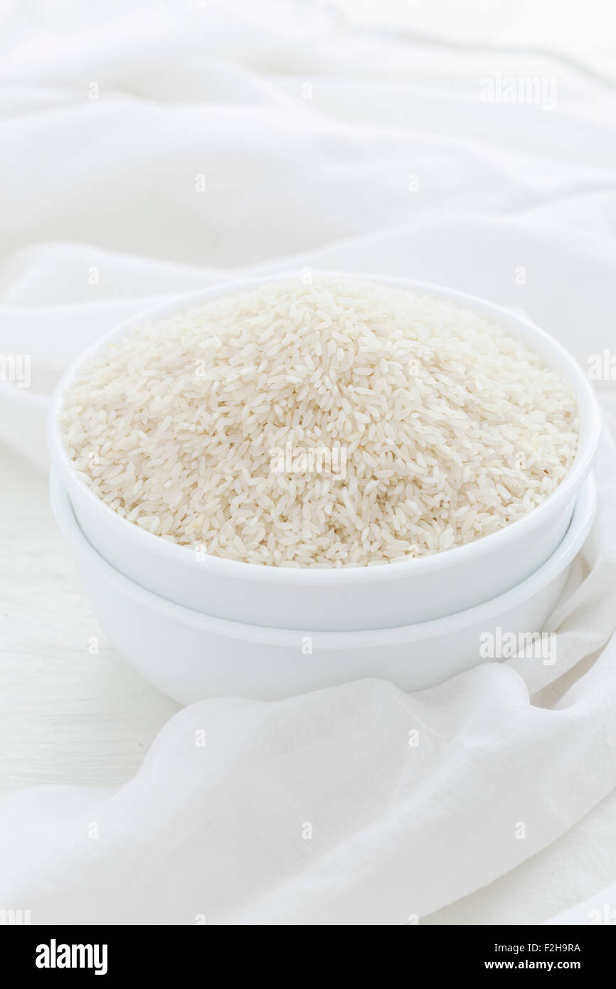 White Rice on White Background Stock Photo - Alamy