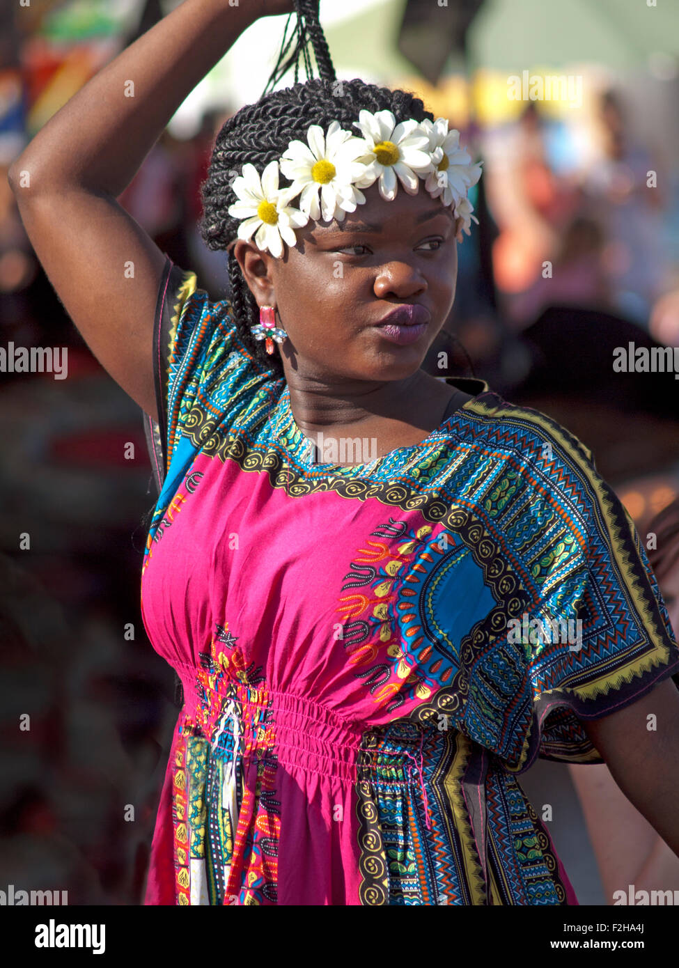Colorful clothes being worn by visitors to Brighton Stock Photo - Alamy