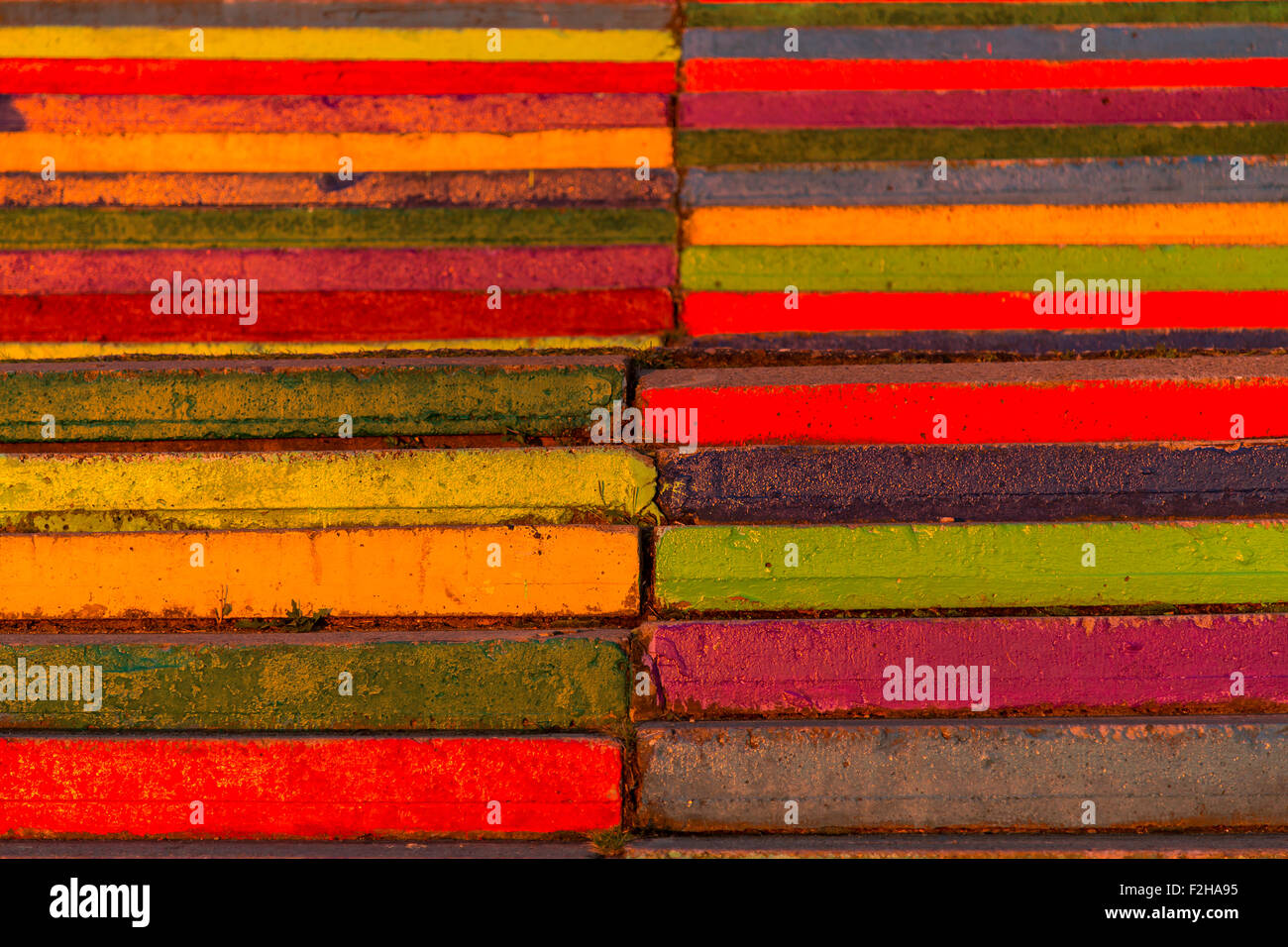 Rainbow coloured steps hi-res stock photography and images - Alamy