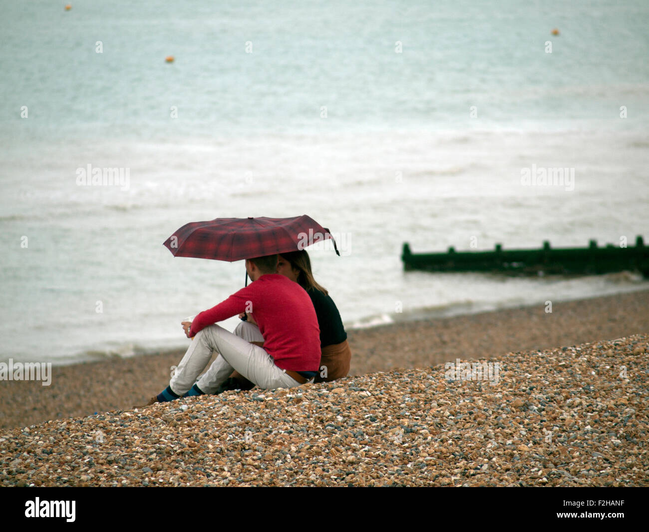 Rainy day on the beach hi-res stock photography and images - Alamy