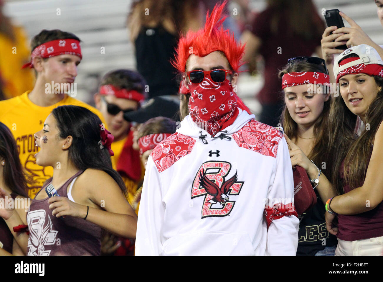September 18, 2015; Chestnut Hill, MA, USA; A Boston College Eagles ...