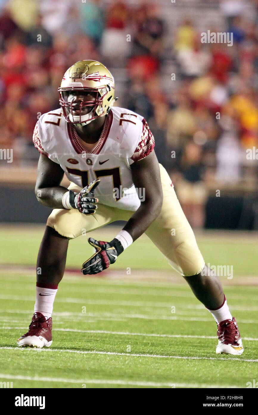 September 18, 2015; Chestnut Hill, MA, USA; Florida State Seminoles ...