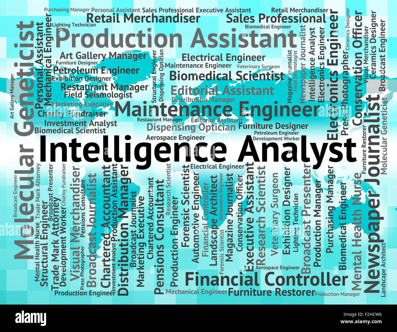 Intelligence Analyst Indicating Position Analyse And Job Stock Photo ...