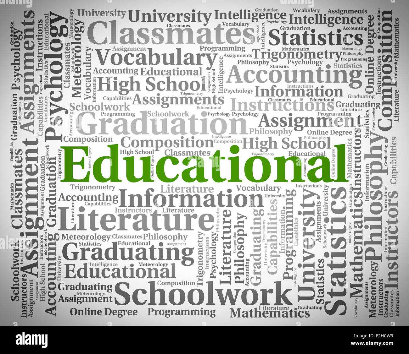 Educational Word Showing Develop Words And Learned Stock Photo - Alamy