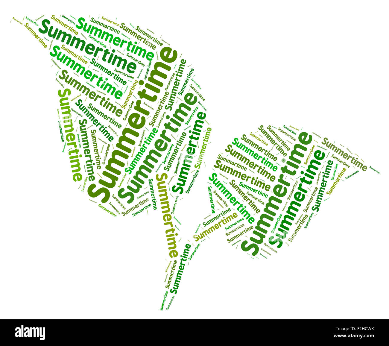 Summertime Word Representing Hot Weather And Text Stock Photo - Alamy