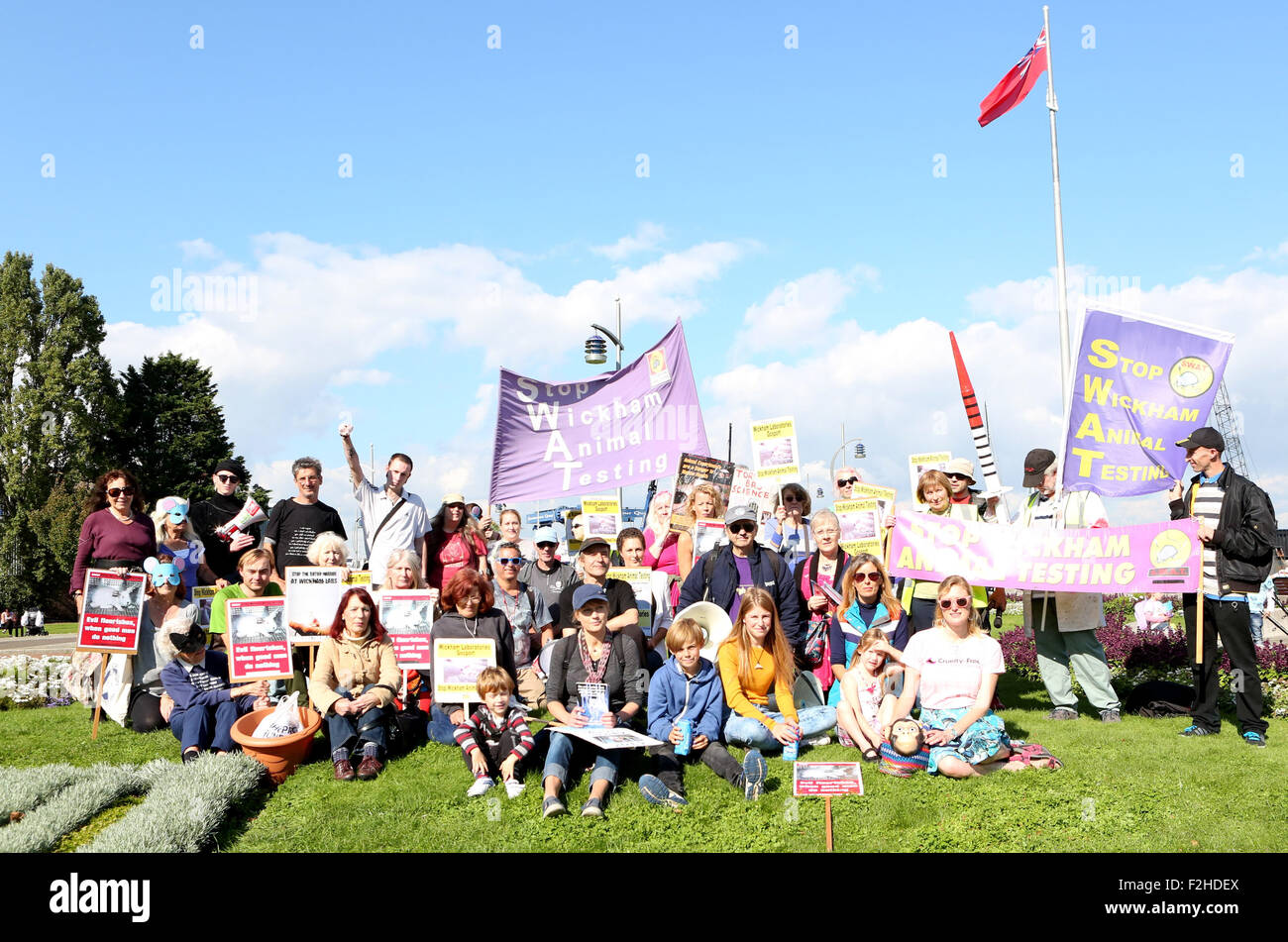 Gosport, Hampshire Saturday 19th September 2015 ANGRY activists marched ...