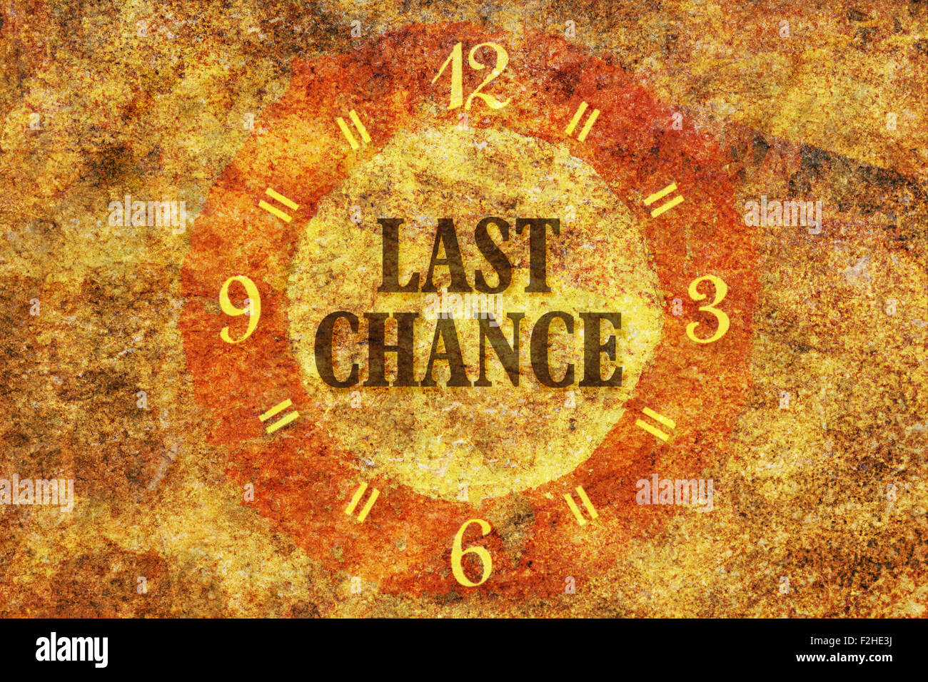 Text Last Chance in the center of a circle on textured background Stock ...