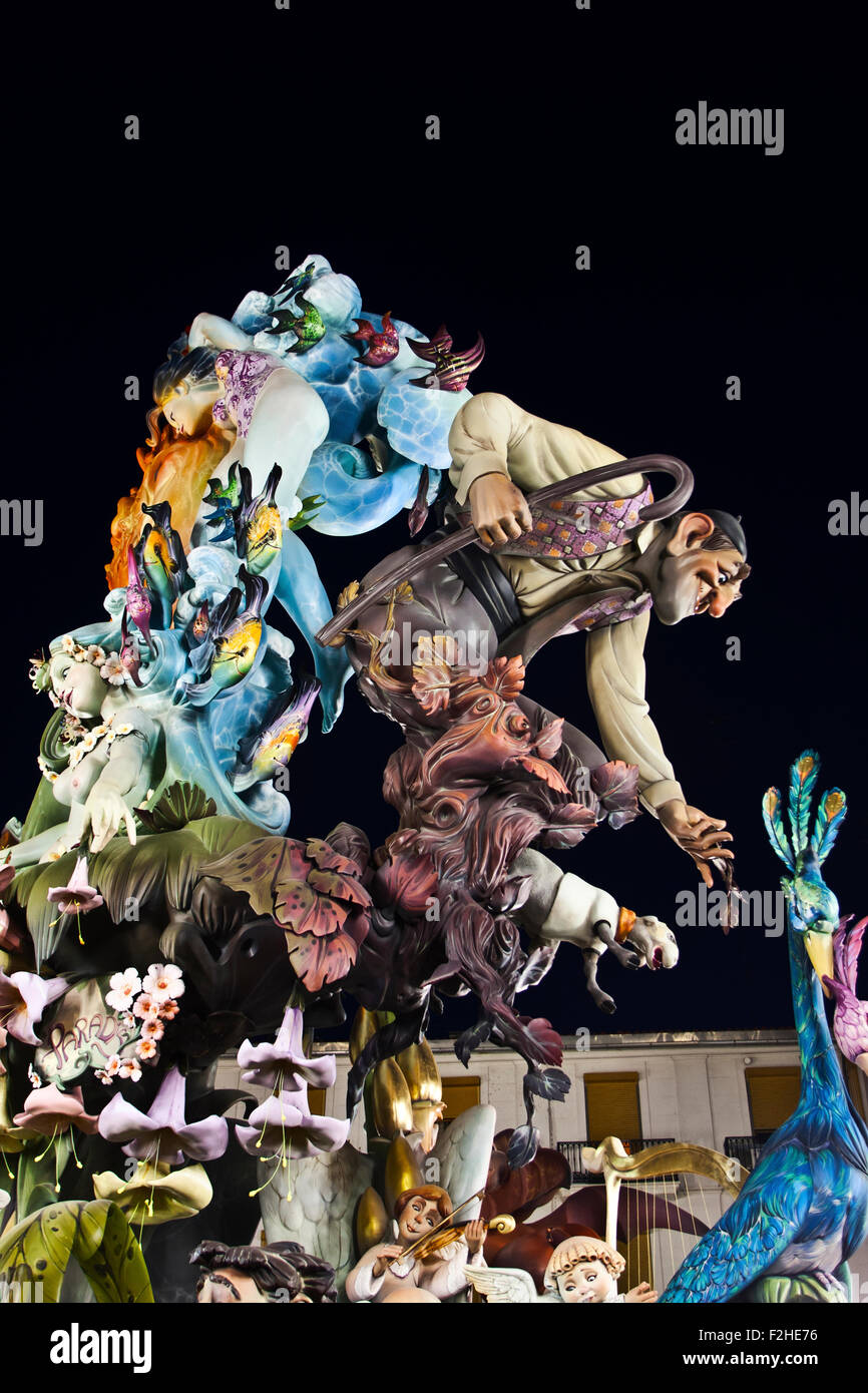 Las Fallas festival, Valencia, Spain, a large ninot character figure ...