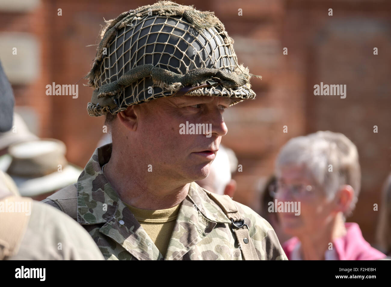 U.S army 1940's WWII reenactor Credit: Scott Carruthers/Alamy Live News ...