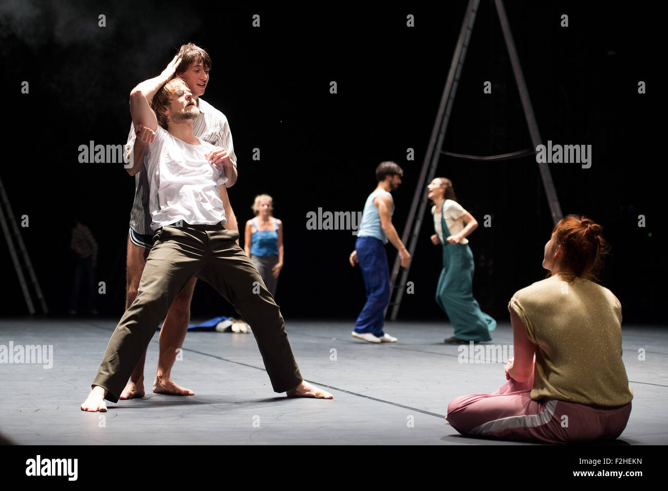Wuppertal, Germany. 17th Sep, 2015. Dancers of the Pina Bausch ...