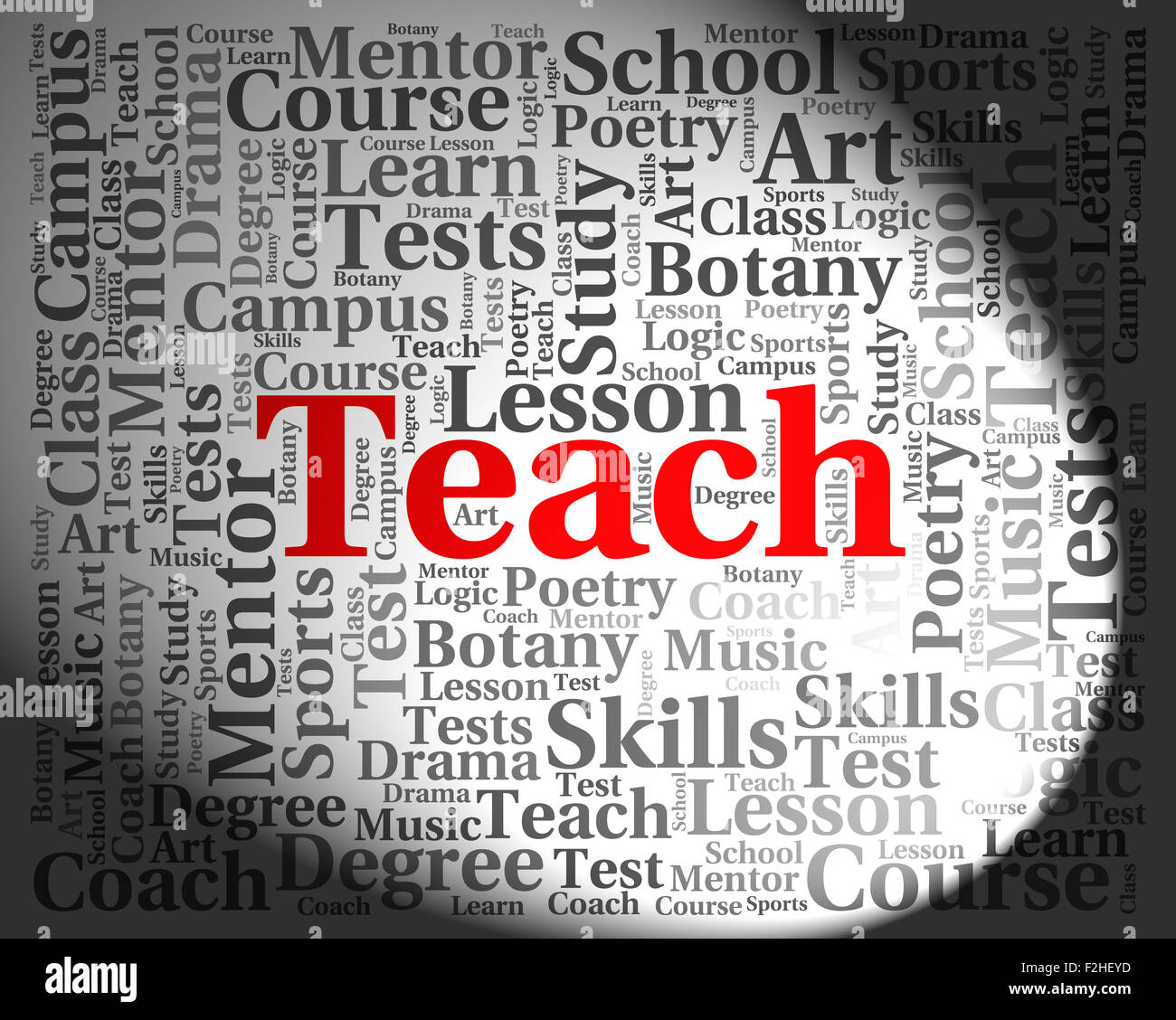 Teach Word Indicating Give Lessons And Coaching Stock Photo - Alamy