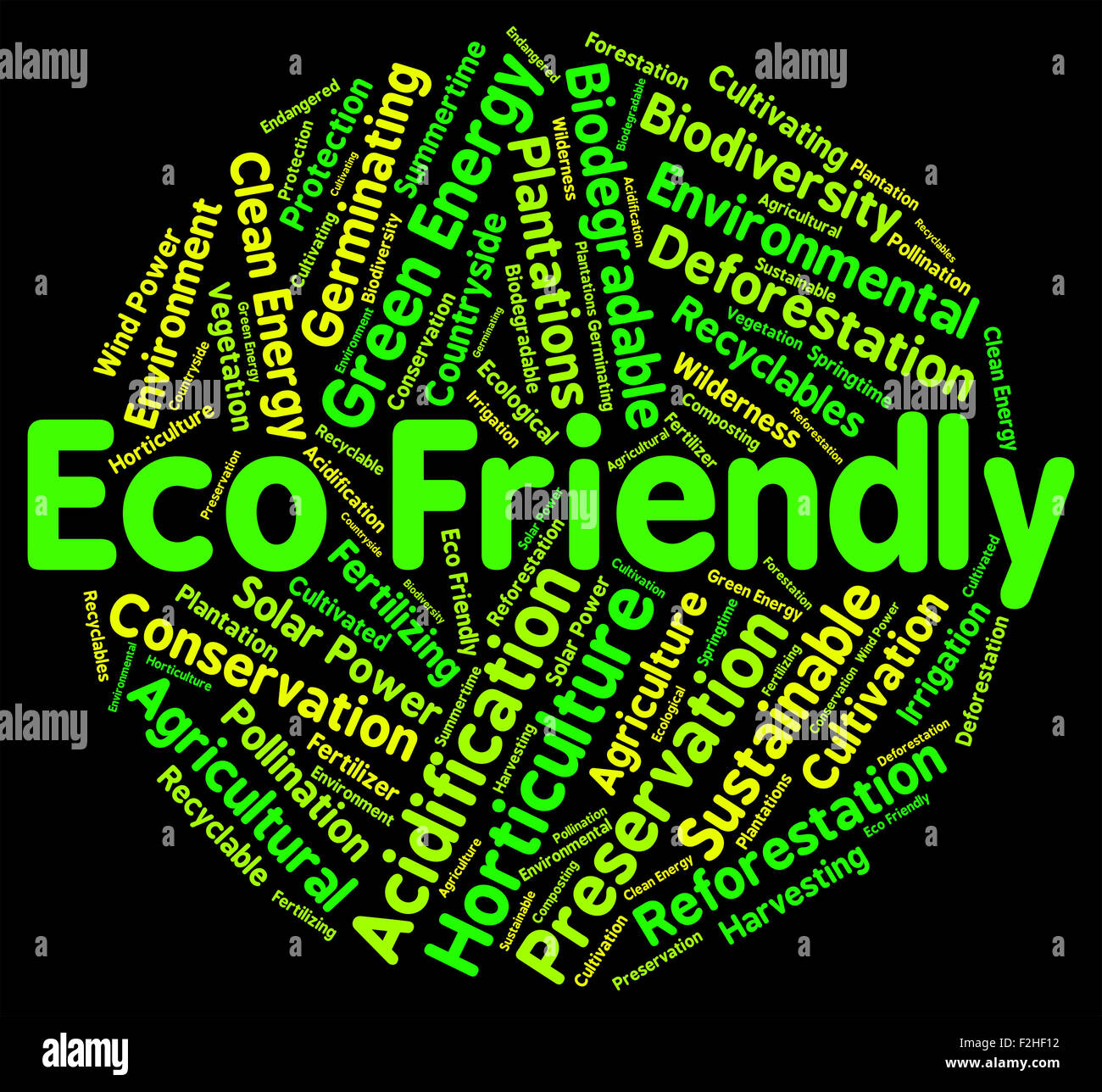 Eco Friendly Showing Protection Earth And Green Stock Photo - Alamy