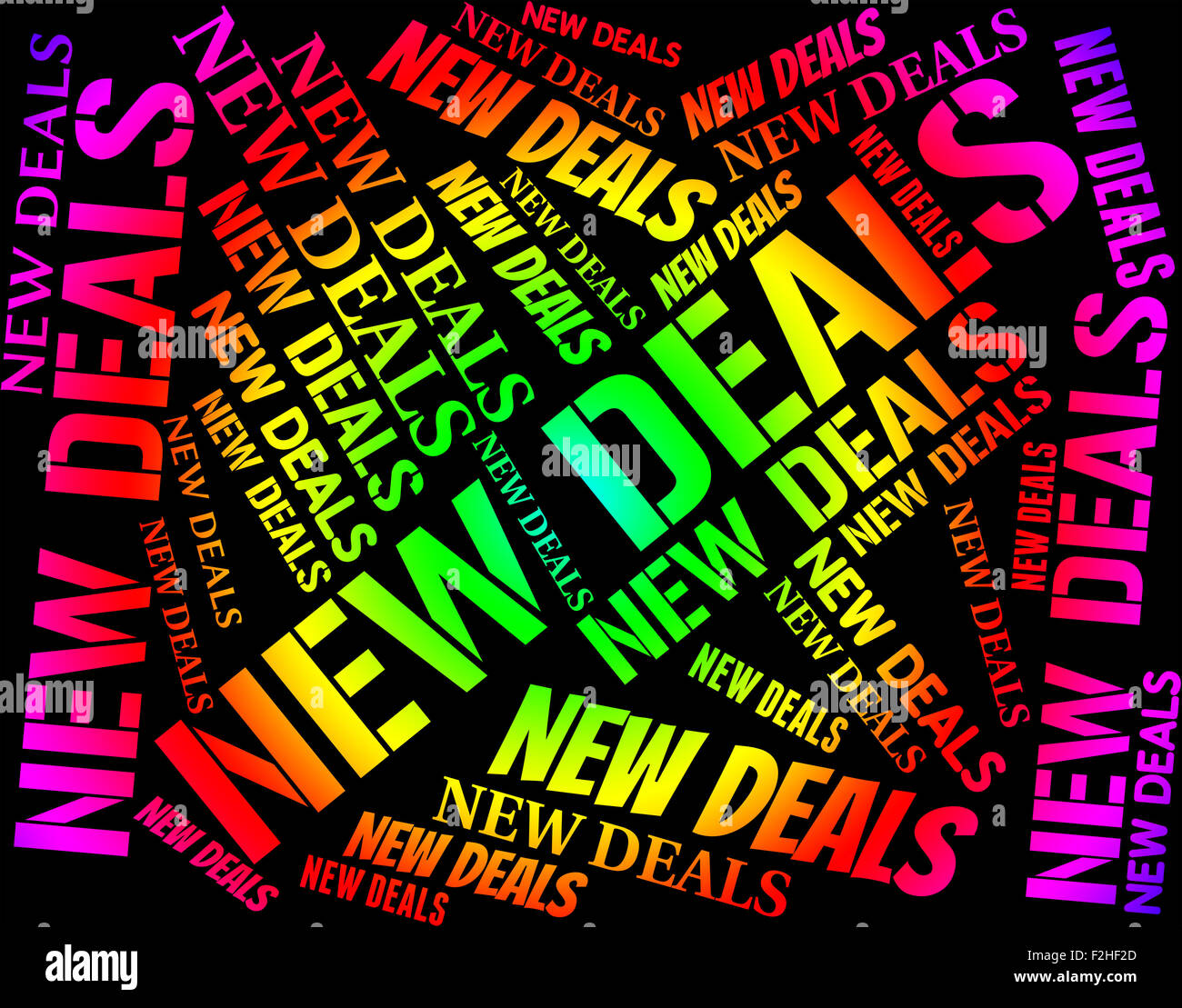 New Deals Representing Latest Products And Word Stock Photo - Alamy