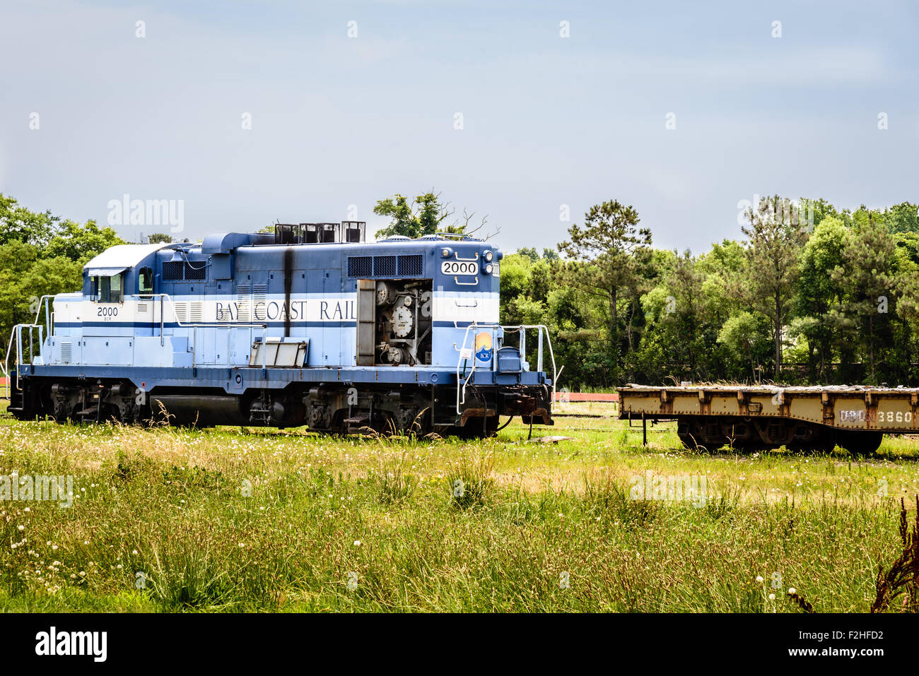 EMD GP10 No 2000 diesel locomotive, Bay Coast Railroad, Cape Charles ...