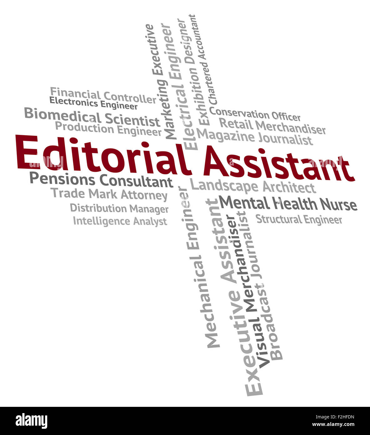 Editorial Assistant Showing Text Edits And Occupations Stock Photo - Alamy