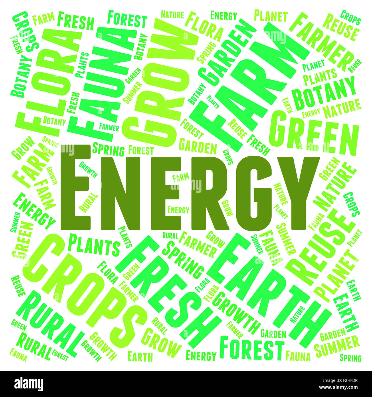 Energy Word Indicating Go Green And Electricity Stock Photo - Alamy