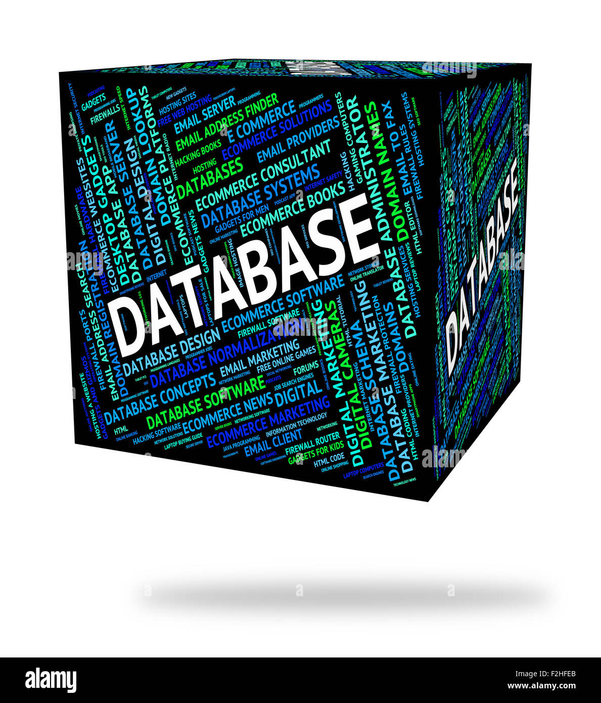 Database Word Representing Computers Words And Information Stock Photo ...