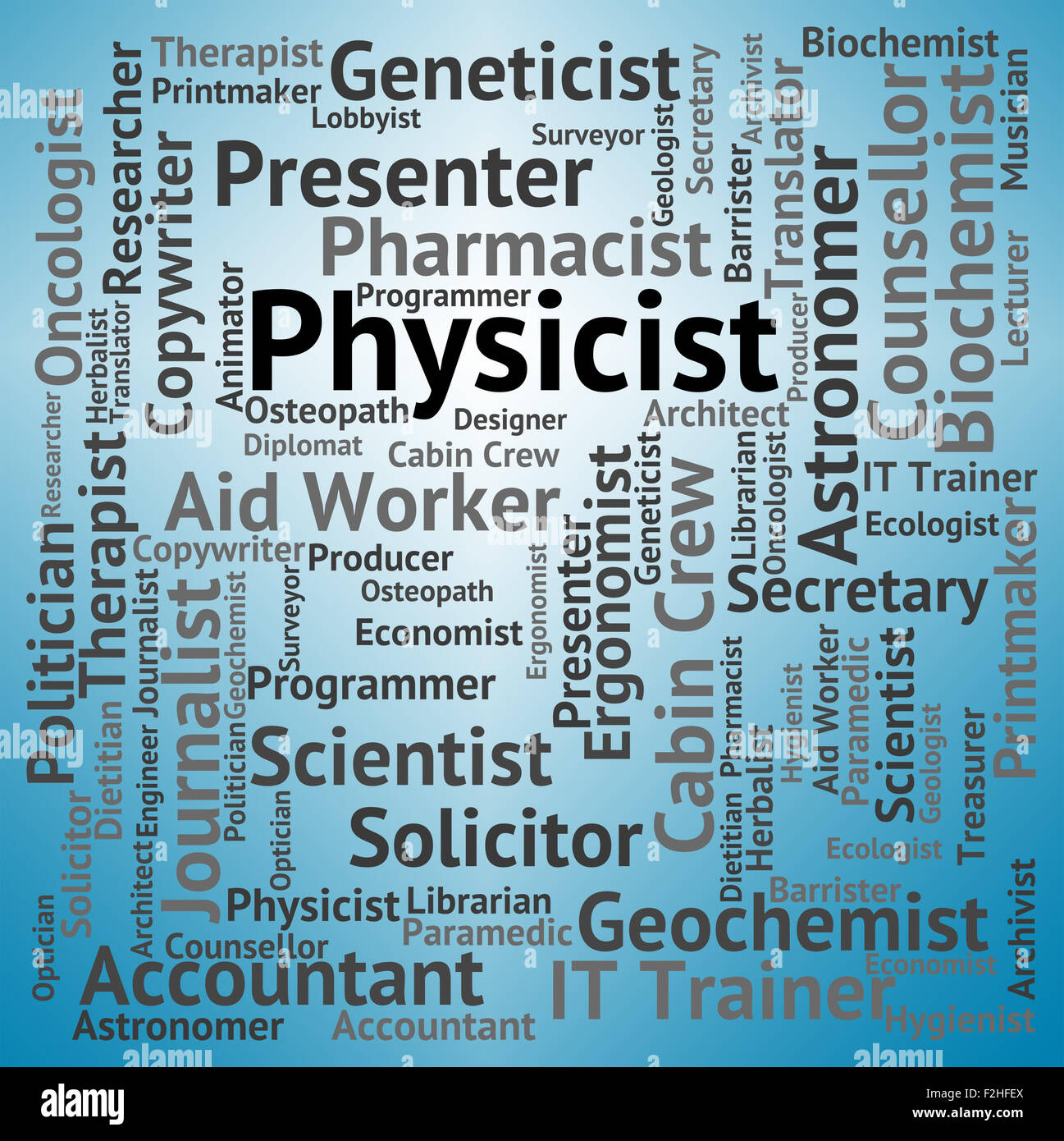 Physicist Job Representing Lab Technician And Hire Stock Photo - Alamy