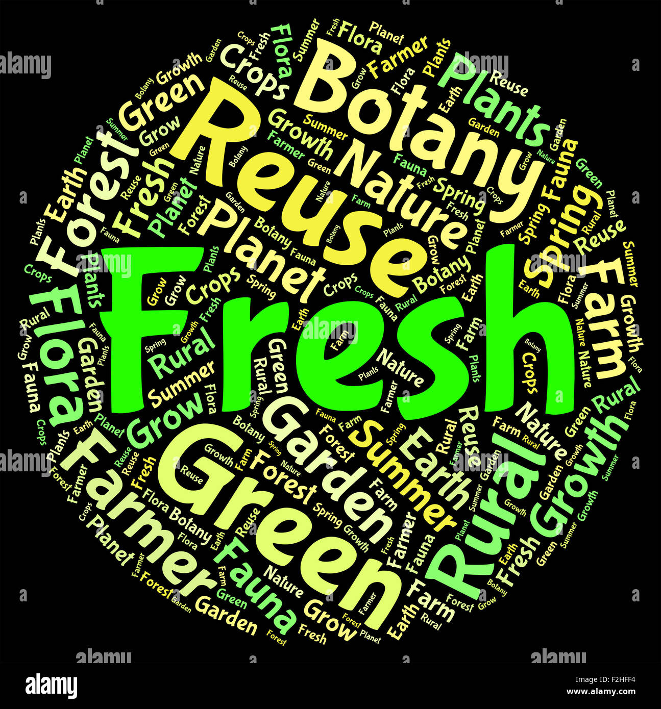 Fresh Word Meaning Words Freshen And Natural Stock Photo - Alamy