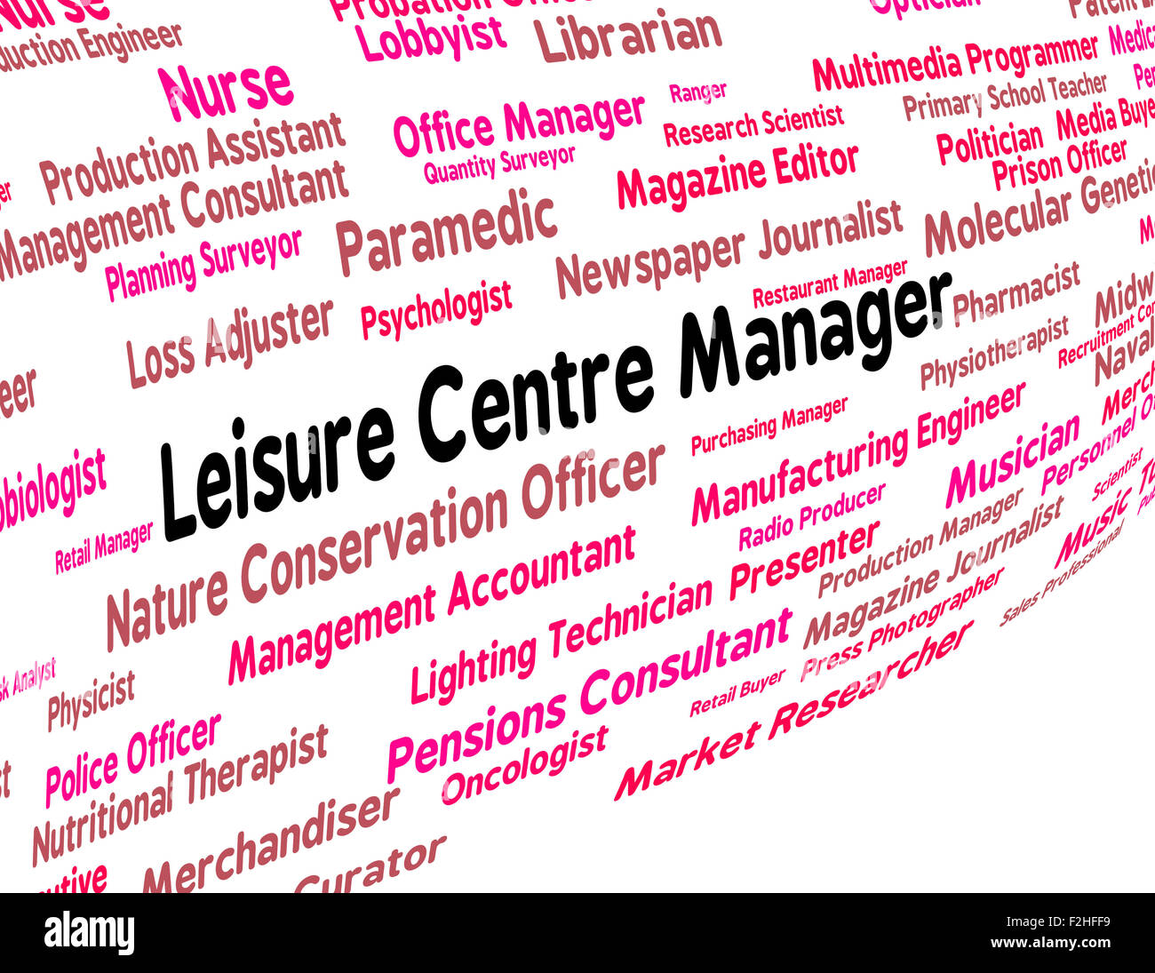 Leisure Centre Manager Meaning Managers Job And Occupation Stock Photo ...