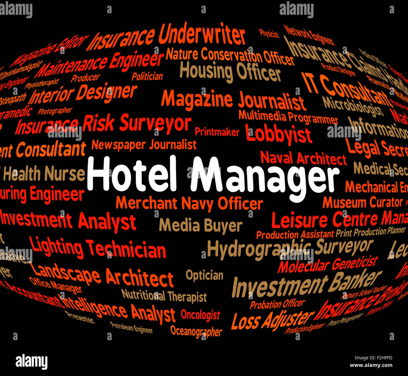 Hotel Manager Meaning Place To Stay And Check In Stock Photo - Alamy