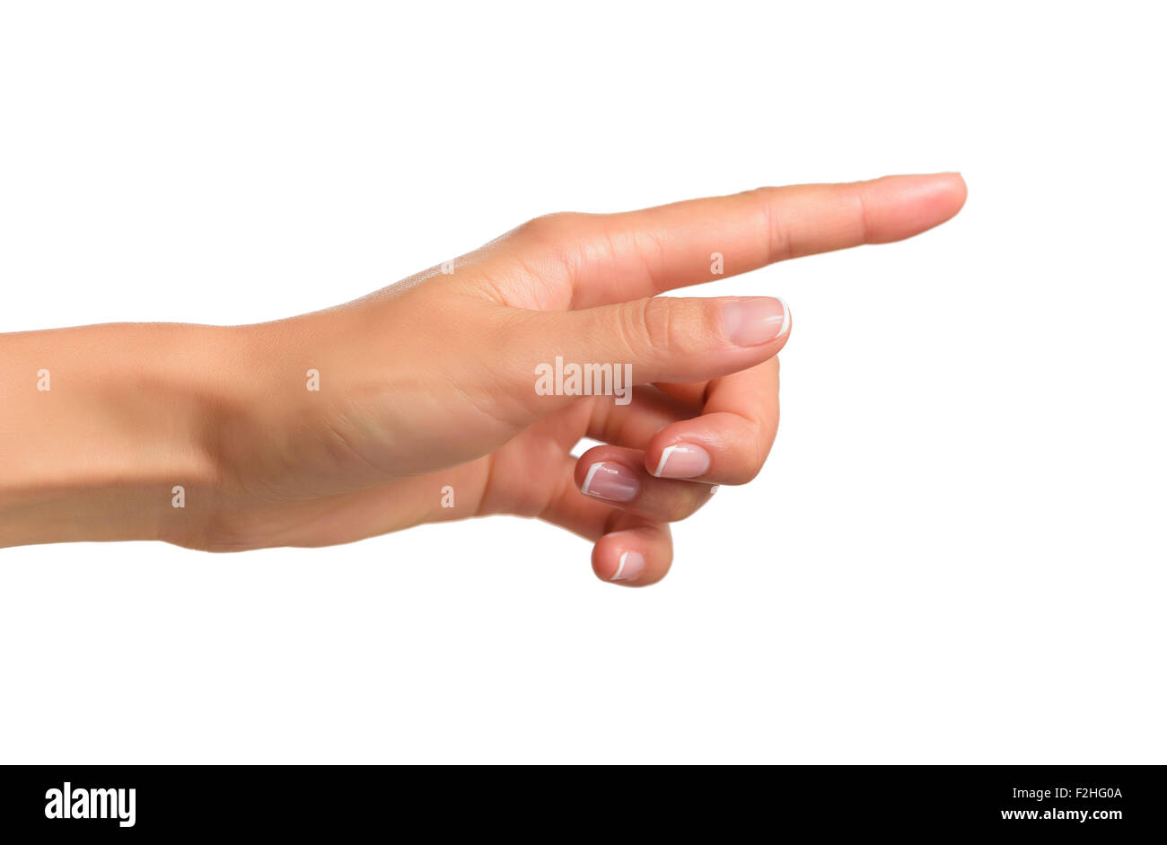 Human hand point with finger Stock Photo - Alamy