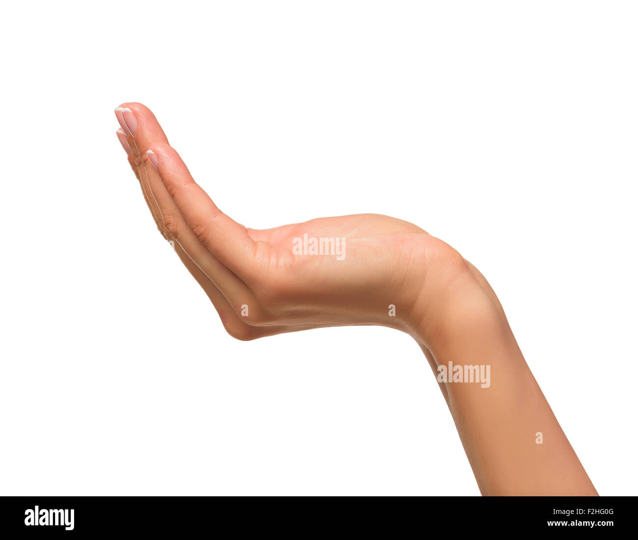 Womans hand holding something Cut Out Stock Images & Pictures - Alamy