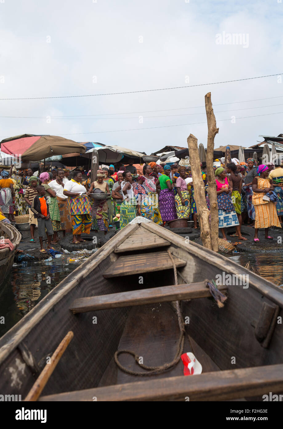 Benin, West Africa, Cotonou, dantokpa market taxi boats Stock Photo - Alamy